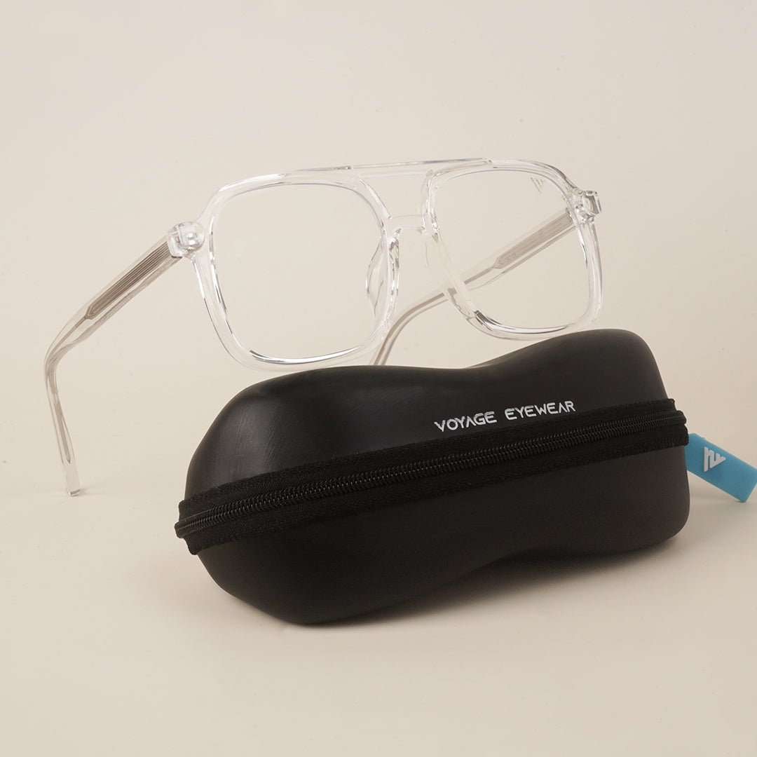 Voyage Maverick Clear Wayfarer Eyeglasses for Men & Women (86635MG4155 ...