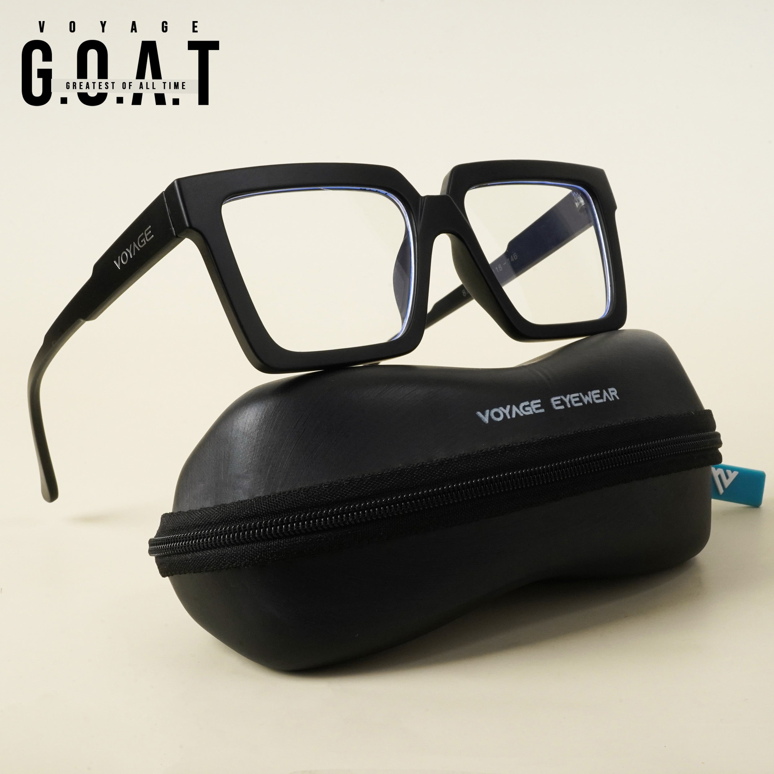 Voyage Goat Matt Black Wayfarer Eyeglasses for Men & Women (8774MG5165 ...