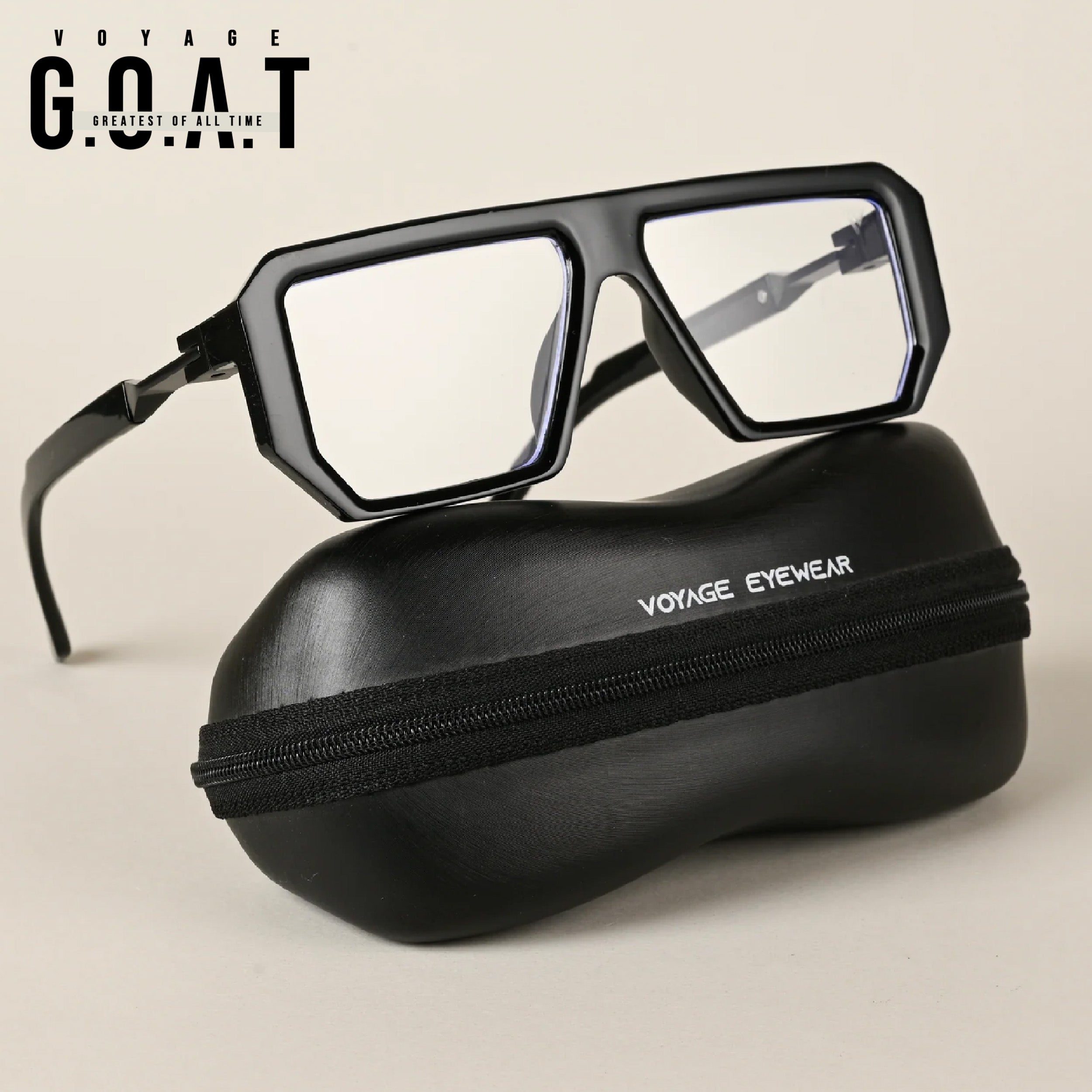 Voyage Goat Black Wayfarer Eyeglasses for Men & Women (8725MG4196-C1 ...
