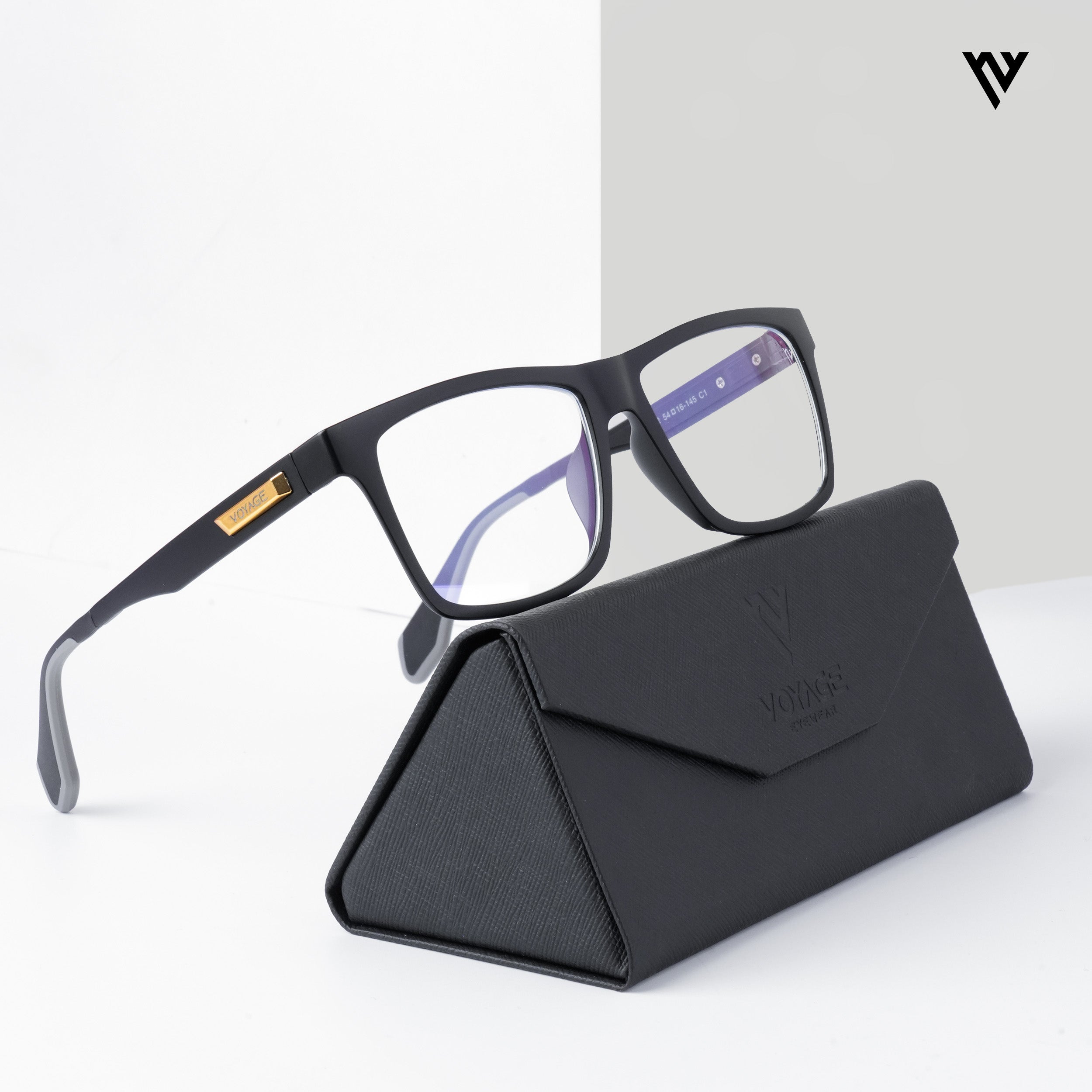 Voyage Exclusive Black Wayfarer Eyeglasses for Men & Women (892PMG4478 ...